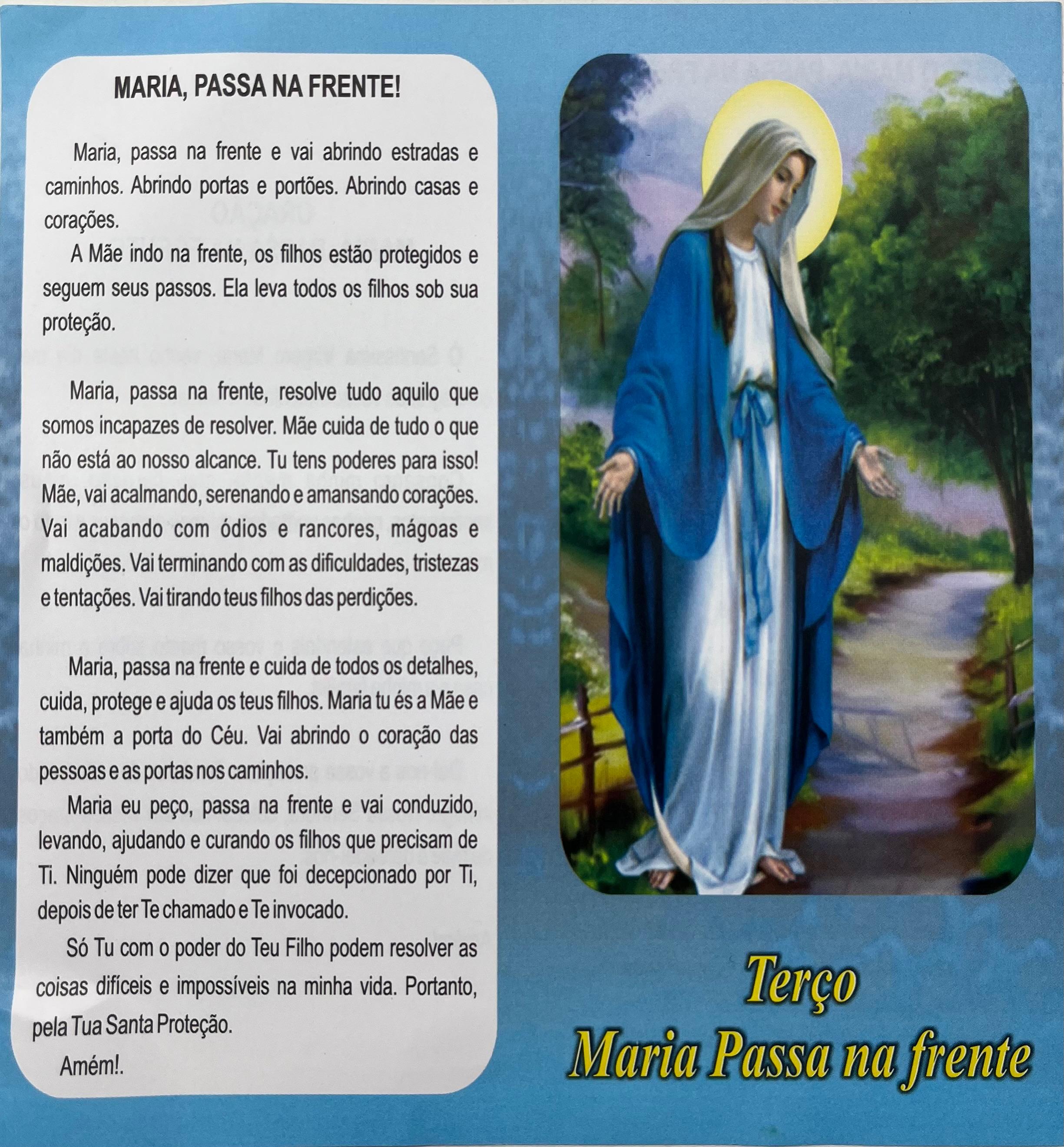 FOLHETO TERÇO MARIA PASSA NA FRENTE
